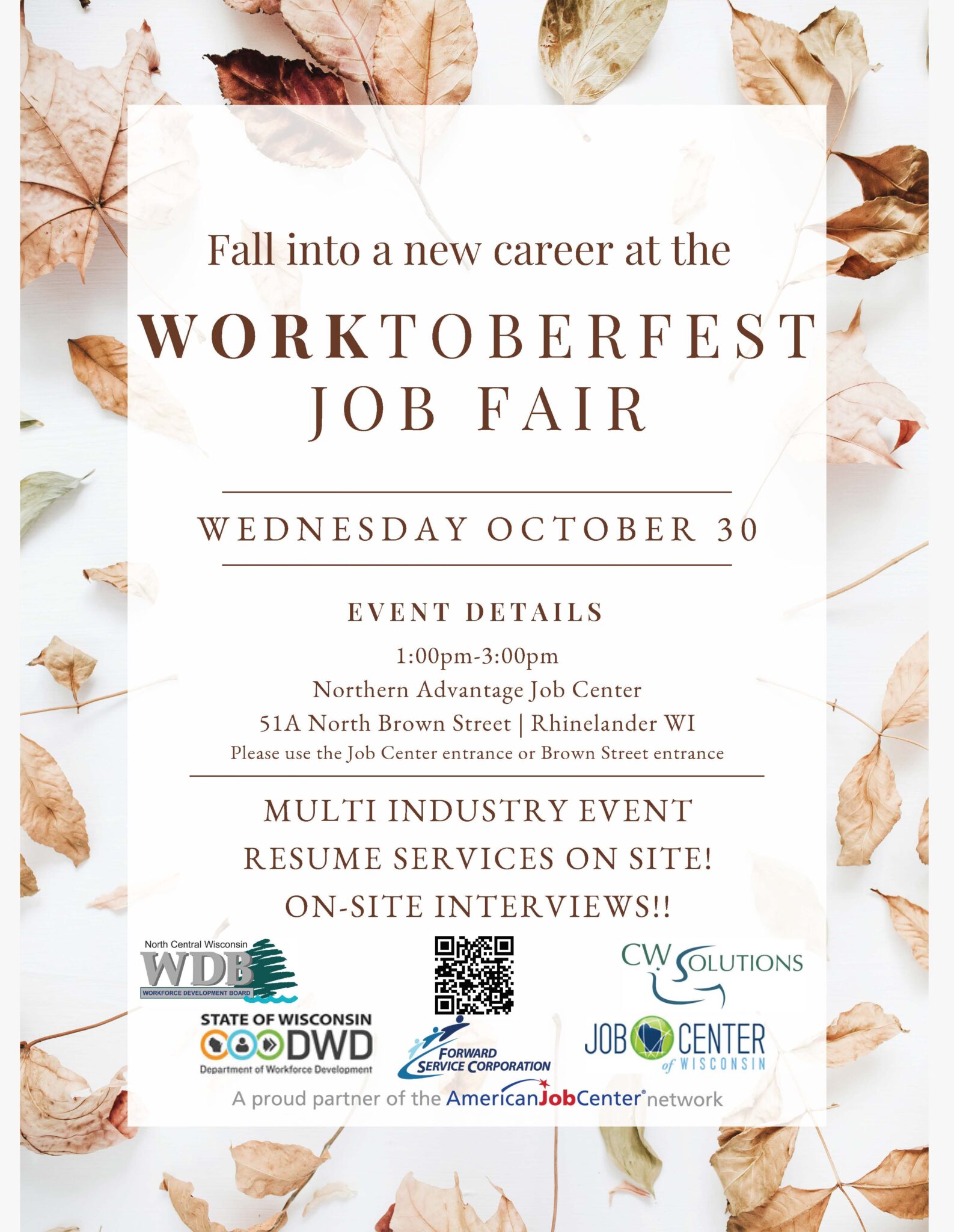 Rhinelander Job Fair – Advance Wisconsin Employment